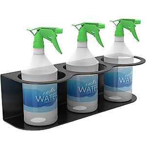 IRENPORU 3 Holes All-Purpose Spray Bottle Holder Wall Mount Heavy Duty Spray Can Holder Rack Organizer Storage for Home Garage Workspace