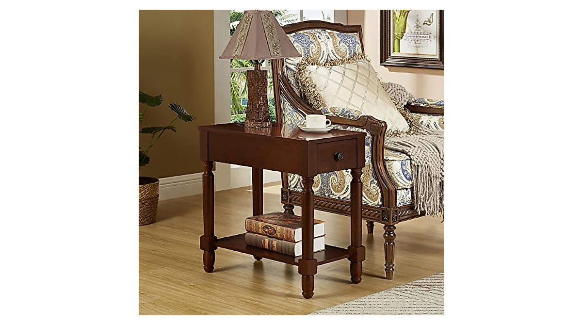 Ball & Cast Dark Brown Wood End Table - Compact & Stylish