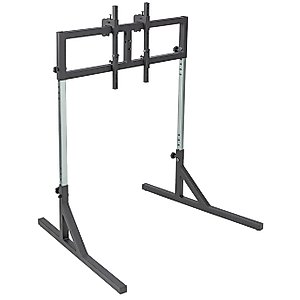 SimFab Single TV Floor Stand for Racing and Flight Simulators Model HD | TV Set Mount Bracket Style 40, 42, 47, 49, 55, 65 TVs (Single TV Stand, Heavy Duty Mount Bracket)