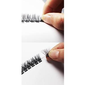 10Rows Mixed 10-12-14-16mm/8-10-12-14mm Individual False Eyelashes D Curl Wide Stem Dramatic Black Makeup Cluster Eyelashes Natural Volume Eye Lashes Extensions (8-10-12-14mm mixed)