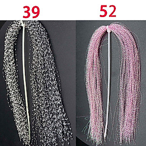 9 Packs Crystal Flash Fly Tying Material Hook Lure Flash Flies Decorating Holographic Tinsel Krystal Flashabou Sparkle Dry Streamer Luminous for Fishing Lure Dry Flies Making Supplies