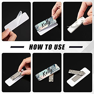 Magnetic Name Badge Kit - 50 Reusable ID Holders & Acrylic Name Tags