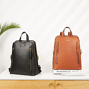 BOSTANTEN Leather Backpack Purse for Women Work Travel Backpack Stylish Ladies Shoulder Bags