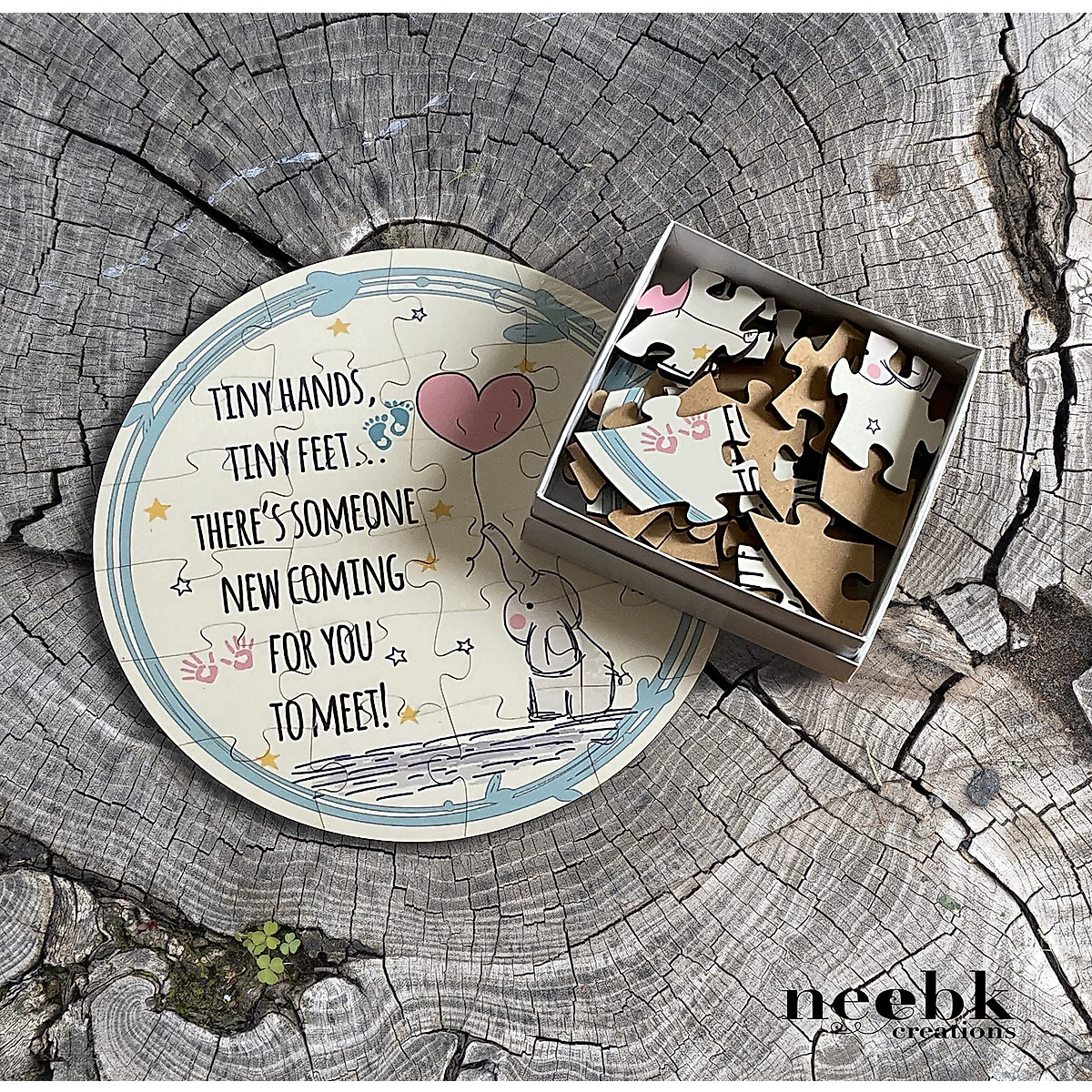 Pregnancy Announcement | Baby Announcement | Pregnancy Reveal Puzzle Keepsake For Husband, To Be Grandparents, Uncles, Aunts - Great Idea For Pregnancy Reveal