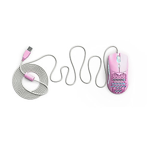 Glorious Gaming Mouse - Model O Minus, 58g Ultra-Light Honeycomb Mouse, Limited Edition Matte Pink - USB Gaming Mouse