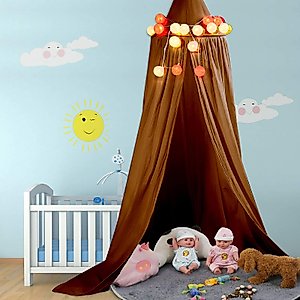 Kid Bed Canopy Baby Bedding Round Dome Bed Canopy Room Decoration, Bed Curtains Kids Play Tent Hanging Tent Net, Bedroom Canopy for Baby Kids Reading Playing Sleeping