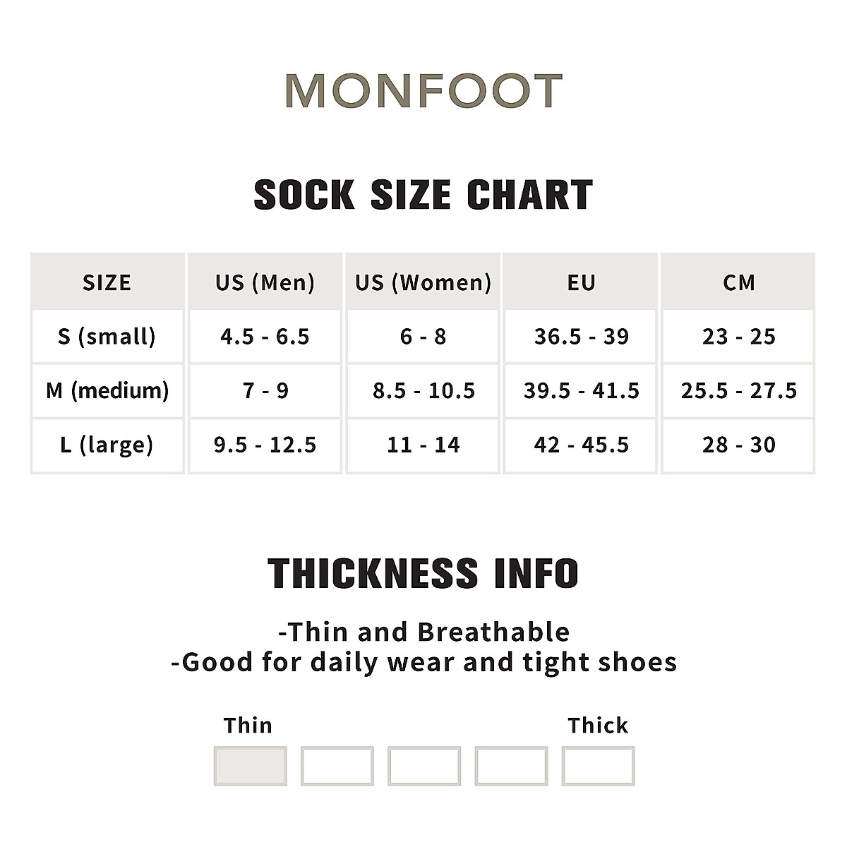 MONFOOT Men's/Women's 10 Pairs Thin Cotton Low Cut Ankle Socks, White Medium Multipack