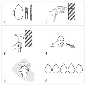 Wall Hooks Wood, Water Droplets Walnut Wood Wall Hooks for Coats, 5PCS Modern Wood Hooks for Wall Robe Hooks Entryway Wall Hangers, Heavy Duty Hooks for Bedroom Living Room