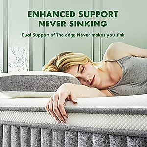 Mattress Queen Size,12 Inch Hybrid Mattress Memory Foam Mattress with Pocket Spring, Breathable Medium Firm Gel Mattress in a Box, Cooling Supportive CertiPUR-US Certified by DIGLANT