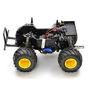 Tamiya TAM58547 The Midnight Pumpkin, Black Edition 1/12 Monster Truck Kit, Brown