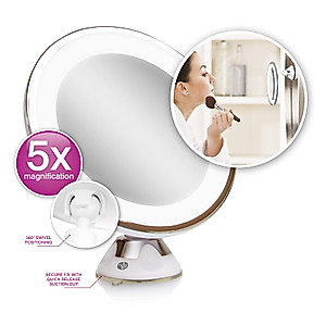 Rio Beauty Multi-Use LED Illuminated Makeup Mirror, White, 7 x 7 x 20 cm