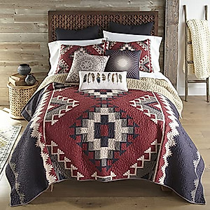 Donna Sharp Throw Pillow - Mojave Red Southwest Decorative Throw Pillow with Feather Pattern - Rectangle