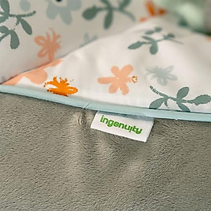 Ingenuity InLighten 5-Speed Baby Swing - Swivel Infant Seat, 5 Point Safety Harness, Nature Sounds, Lights - Nally Owl