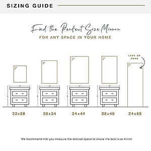 MCS Ezra Wall Mirror, Brushed Nickel, 22.66 x 28.66 in