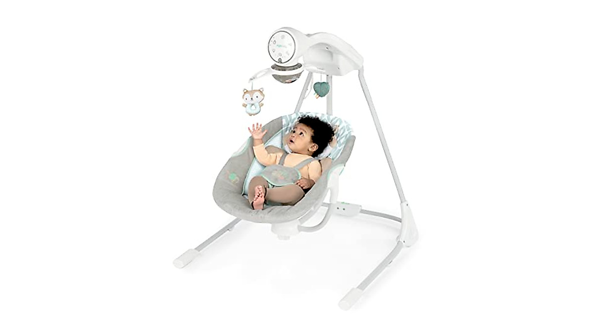 Ingenuity InLighten Baby Swing | Swivel Seat, Soothing Sounds