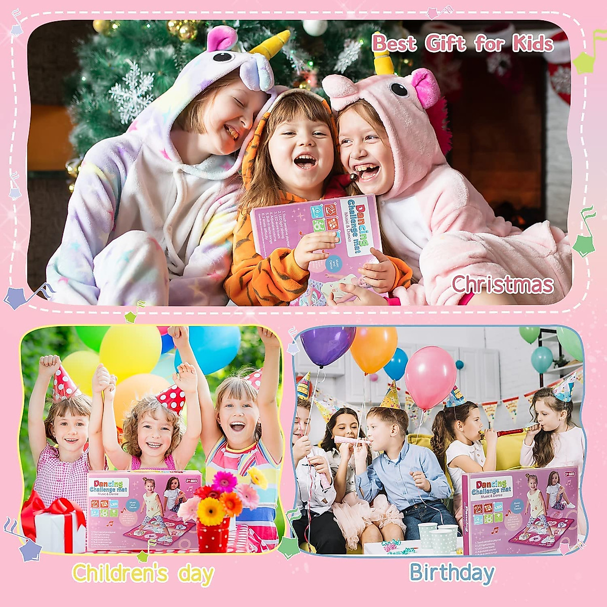 Beginreally Dance Mat for Girls, Electronic Music Dance Pad with Adjustable Volume, Dancing Games with LED Score Screen, 5 Game Modes, Christmas Birthday Gifts Toys for Age 3 4 5 6 7+ Year Old Girls