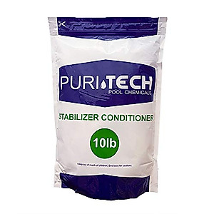 Puri Tech Water Stabilizer Cyanuric Acid Conditioner Swimming Pool UV Protection 40lb 4 Bags x 10lb