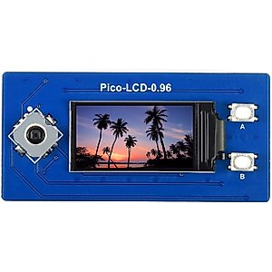 waveshare 0.96 inch LCD Display for Raspberry Pi Pico, 65K Colors Display Module, IPS Screen, 160×80 Pixels, Embedded ST7735S Driver, Using SPI Bus, Compatible with Raspberry Pi Pico Header