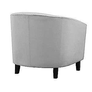 Urban Home Furniture Wesley Tub, Barrel, Accent Chair, Ottoman, Footrest, Grey