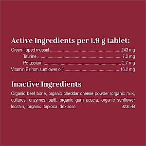 EverRoot Dog Heart Supplements Heart Health Chewable Tablets with Taurine and Green-Lipped Mussels - 4.02 oz. Canister