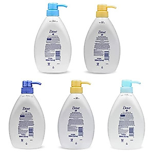 Dove Body Wash Variety of 5 Scents with Pump, Plant Based, Nourishing, Exfoliating, Cleansing, - 500 ML (16.9 fl Ounce)