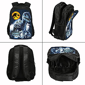 SYLRVIA 3Pcs Boys Dinosaur Backpack Set with Lunch Bag Pencil Case, School Book Bag for Elementary Kids (Pattern5)