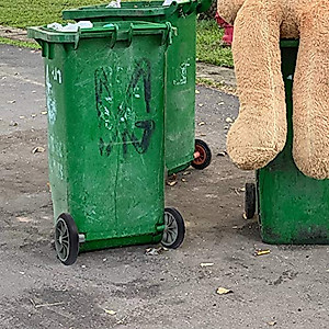 DOITOOL Trash Garbage bin Wheels Replacement Can Replacement Wheel Garbage Can Wheel Rubber Pulley Wheel Garbage Bin Wheels Replacement Parts