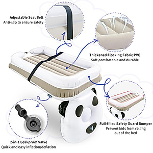 Gloserin Inflatable Toddler Travel Bed-Portable Toddler Bed,Plane Bed for Kids,Airplane Travel Beds with Sides for Kids Camping Air Mattress Blow Up Mattress for Camping Trave