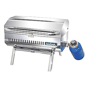 Magma Products Gas Grill, Double Locking Stowable Pedestal Mount