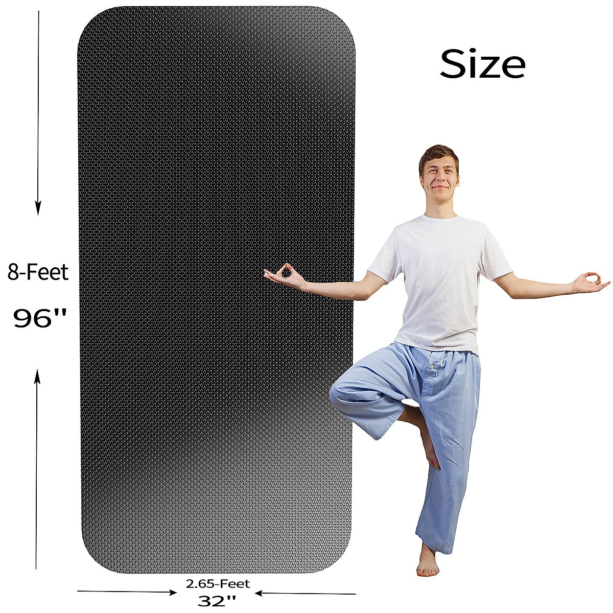 EVEME Extra Large Yoga Mat 96" x 32" x 1/4 inch, Workout mats for home gym,Exercise mats for home workout,Yoga mat thick large wide,Large exercise mats for home gym,Fitness equipment mat (96" x 32")
