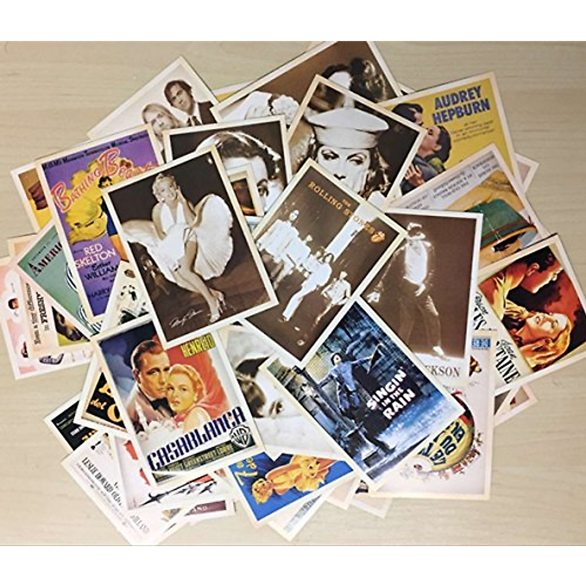DreamHigh 64 pcs Collectible Vintage  Ads & Movie Poster Postcards Bulk Pack