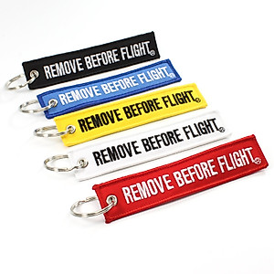 Rotary13B1 - Remove Before Flight MULTI COLOR 5 Pack Key Chains