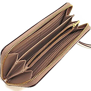 COACH (C9957 Long Zip Around Wallet in Spaced Floral Field Print Chalk Multi