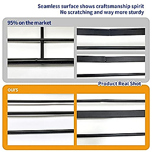 2-Pack Adhesive Shower Caddy With 4 Magic Hooks and 1 Pack Soap Dishes, No Drilling Rustproof Stainless Steel Eaeregs Shower Organizer for Inside Shower & Kitchen Storage(Matte Black Round wire style)