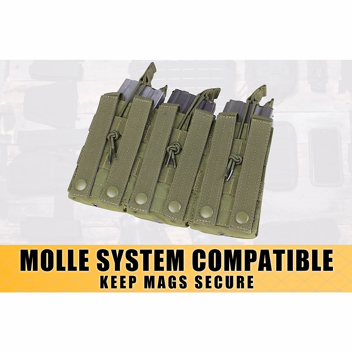 Condor Elite MA44-001 Triple Stacker M4 Mag Pouch Olive DRAB