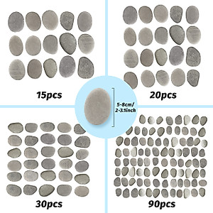 DALTACK 15PCS Large Rocks to Paint,River Rocks for Painting, 2"-3" Inches DIY Flat Stones to Paint，Hand Selected Rocks for Painting