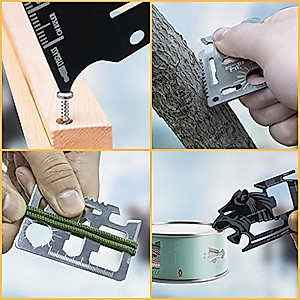 BCHARYA 29 in 1 Wallet Tool Card Set, 2 Tools in 1 Pack, Survival Tactical Credit Card Multitool, Cool Gadget and Stocking Stuffers for Men, Teens, Him, Husband, Dad