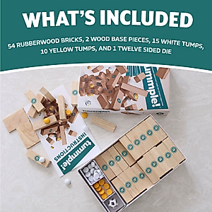 Tummple - Wooden Block Stacking Tower Game – Fun Party Game & Family Board Game for Kids, Teens, & Adults – STEM Educational Game