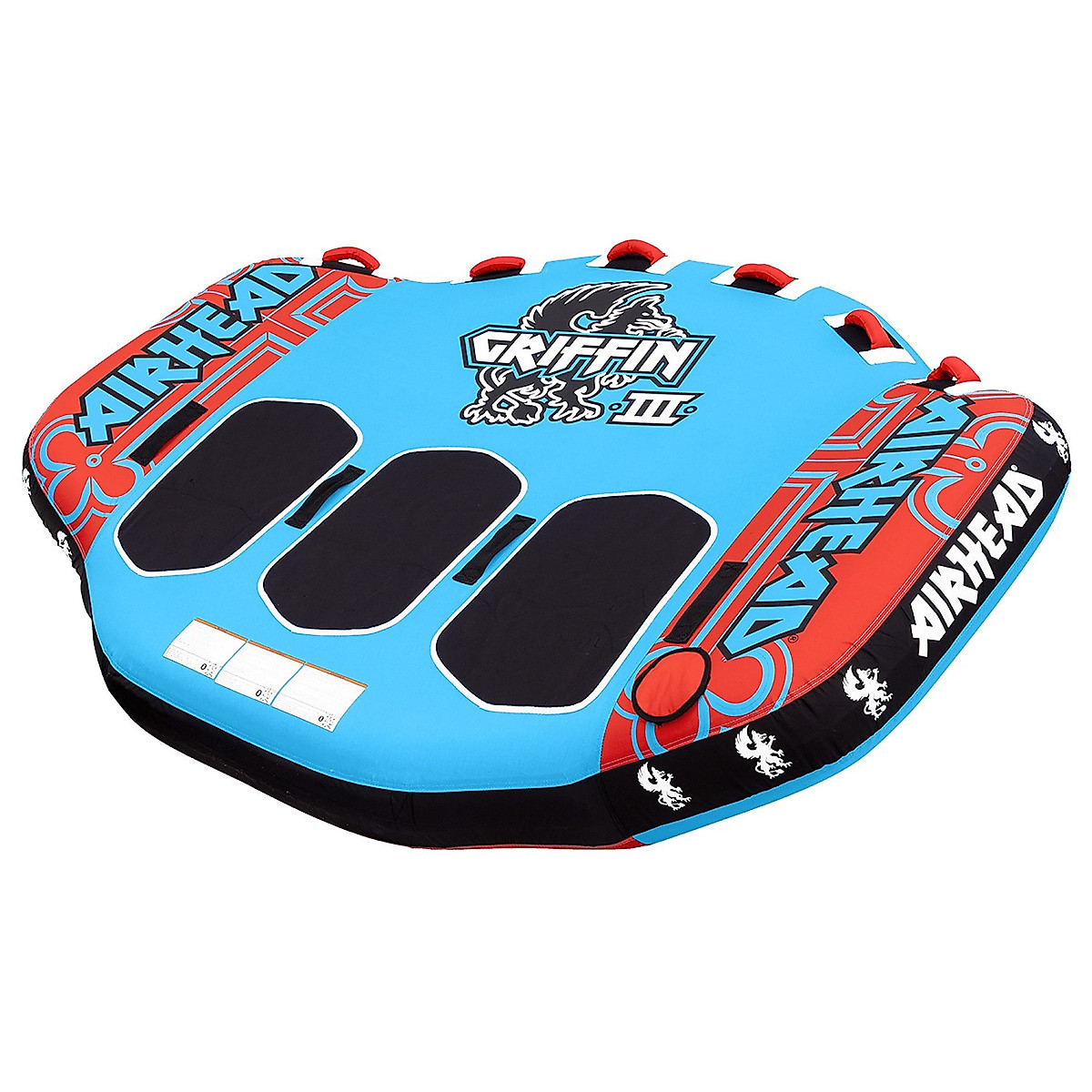 Airhead Griffin 3, 1-3 Rider Towable Tube for Boating,blue