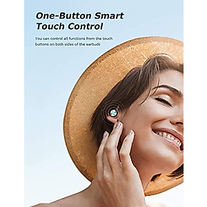 TTQ Wireless Earbuds, Bluetooth Headphones 80Hrs Playtime with Charging Case and Earhooks Over Ear Waterproof Earphones with Mic for Working Sports Running Workout iOS Android TV Phone Laptop