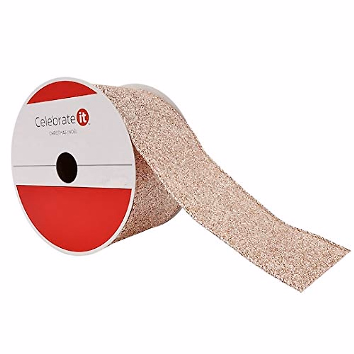 2.5" Glitter Taffeta Wired Ribbon by Celebrate It Christmas