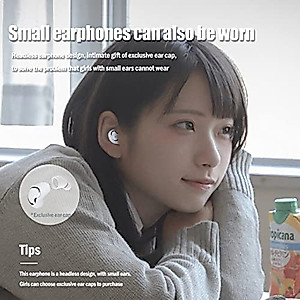 Wireless Earbuds,TWS Bluetooth 5.1 Headset IPX7 Waterproof True Wireless Headphones with Microphone Hi-Fi Sound in Ear Earphones for Music,Home Office (Gold)