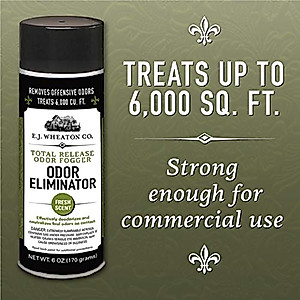 E.J. Wheaton Co. Odor Eliminator, Total Release Odor Fogger, 3 Pack, Effectively Deodorizes and Neutralizes Foul Odors on Contact, Fresh Scent (6 OZ)