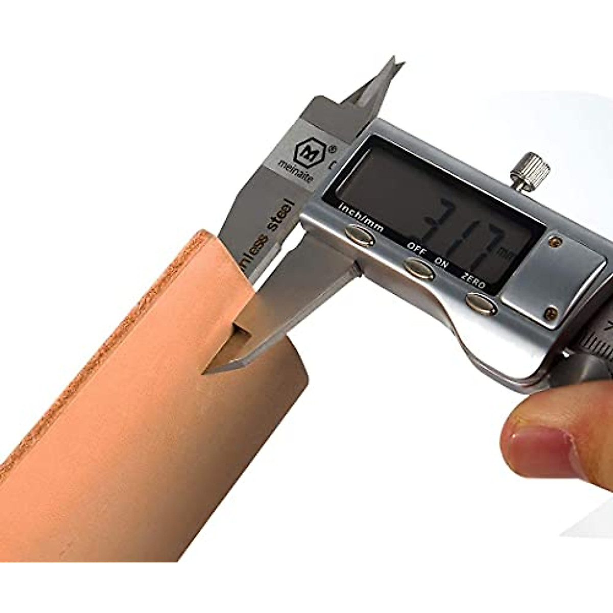 Double side 8" x 3" Leather Strop with Dual-sidedt Tape, Green & White Polishing Compound Kit for Honing & Sharpening Knives, Kitchen & Chef Knives, Straight razor, Wood Carving Chisels Brown