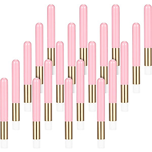 20 Pieces Lash Shampoo Brushes, Peel Off Blackhead Brush Remover Tool, Nose Pore Deep Cleaning Brush, Facial Cleansing Brushes, Eyelash Extensions Blackhead Brush Washing Brush Lash Cleanser (Pink)