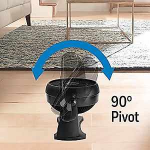 Honeywell Turbo Force Air Circulator Fan Black( HPF820BWM) | 3 Speed, Head Pivots 90 Degree, 30 Ft range, 10.91 x 6.26 x 10.91 Inches
