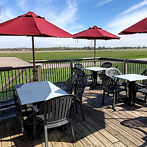 Magacyo Adjustable Patio Umbrella Holder - Outdoor Umbrella Base and Stand Metal Clamp for Fixed Deck Railing and Poles