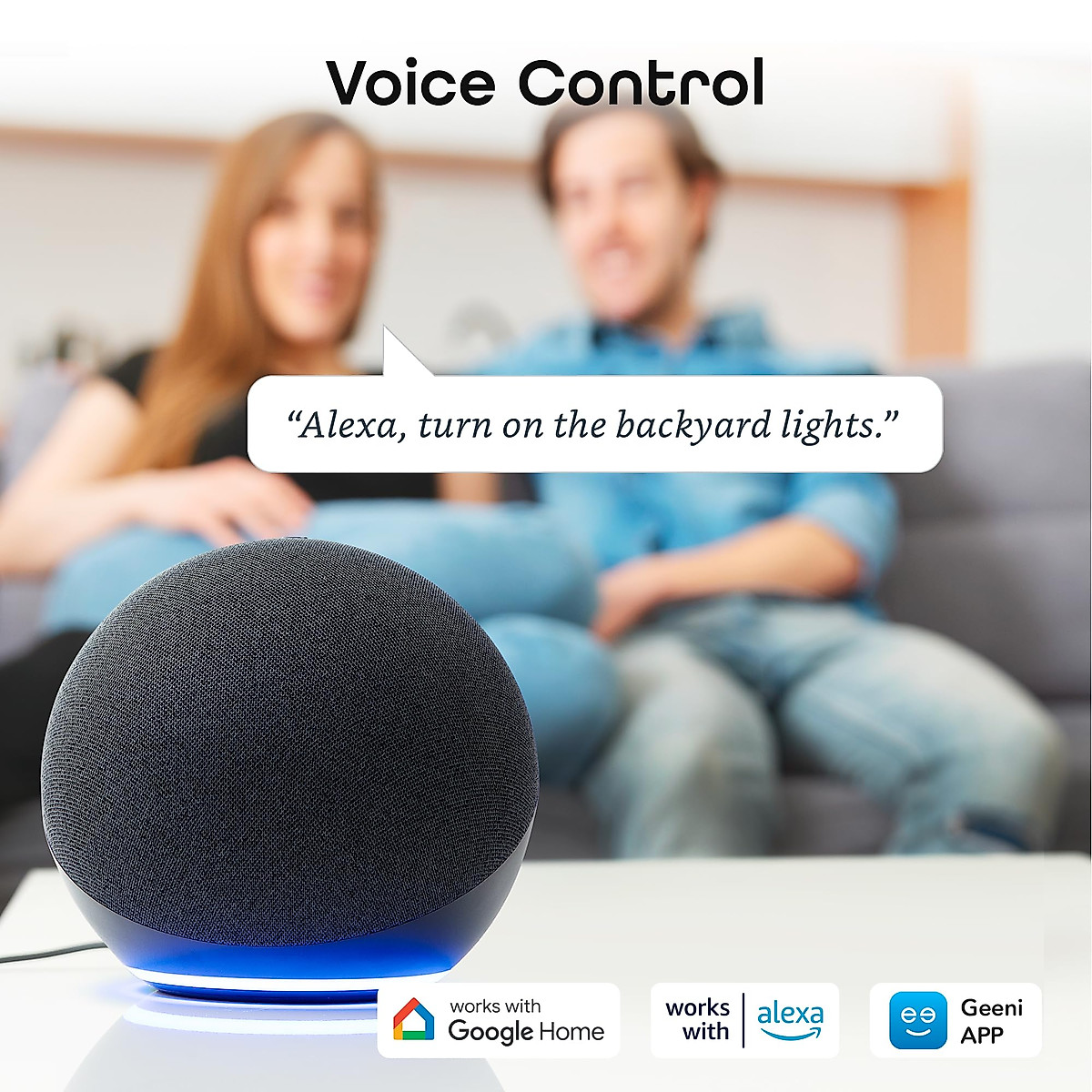 Geeni Indoor/Outdoor Smart Plug Weatherproof, 1 Socket –No Hub Wireless Remote Control and Timer –Works with Amazon Alexa, Google Assistant, Requires 2.4 GHz Wi-Fi, Black