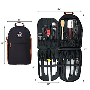 Chef Sac Chef Knife Backpack with 10-Pack Knife Guards Included