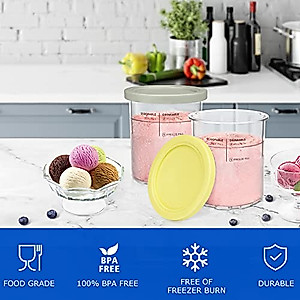 LOMILD Ice Cream Containers 24 oz, Replacement for Ninja Creami Deluxe Pints and Lids - 2 Pack, Compatible with NC500 NC501 Series Deluxe Ice Cream Makers, Dishwasher Safe & BPA-Free